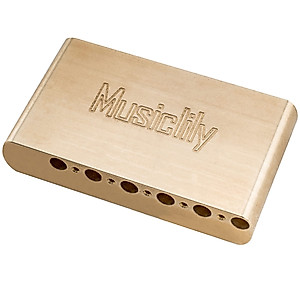 Musiclily Ultra 10.5mm Full Brass 42mm Standard MIM Style Tremolo Block for Mexico Fender Strat and China made Squier Classic Vibe/Speical Electric Guitar