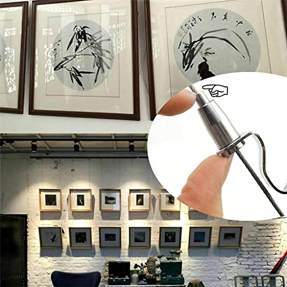 GRETD 10pcs Durable Exhibition Accessory Display Picture Hanging Easy Install Advertising Board Painting Hook (Color : Silver, Size : One size)