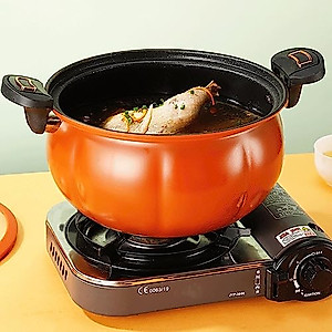 Micro Pressure Cooker, Plumpy Non stick Micro Pressure Pot, 8L Large Capacity Universal Multifunctional Micro Pressure Soup Pot with Glass Lid, Cooking Pot for Gas Stove (28cm)