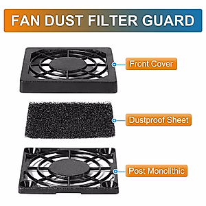 uxcell Computer PC Fan Dust Filter 50mm Case Fan Dust Filter Guard Grill Protector Cover (Pack of 2)
