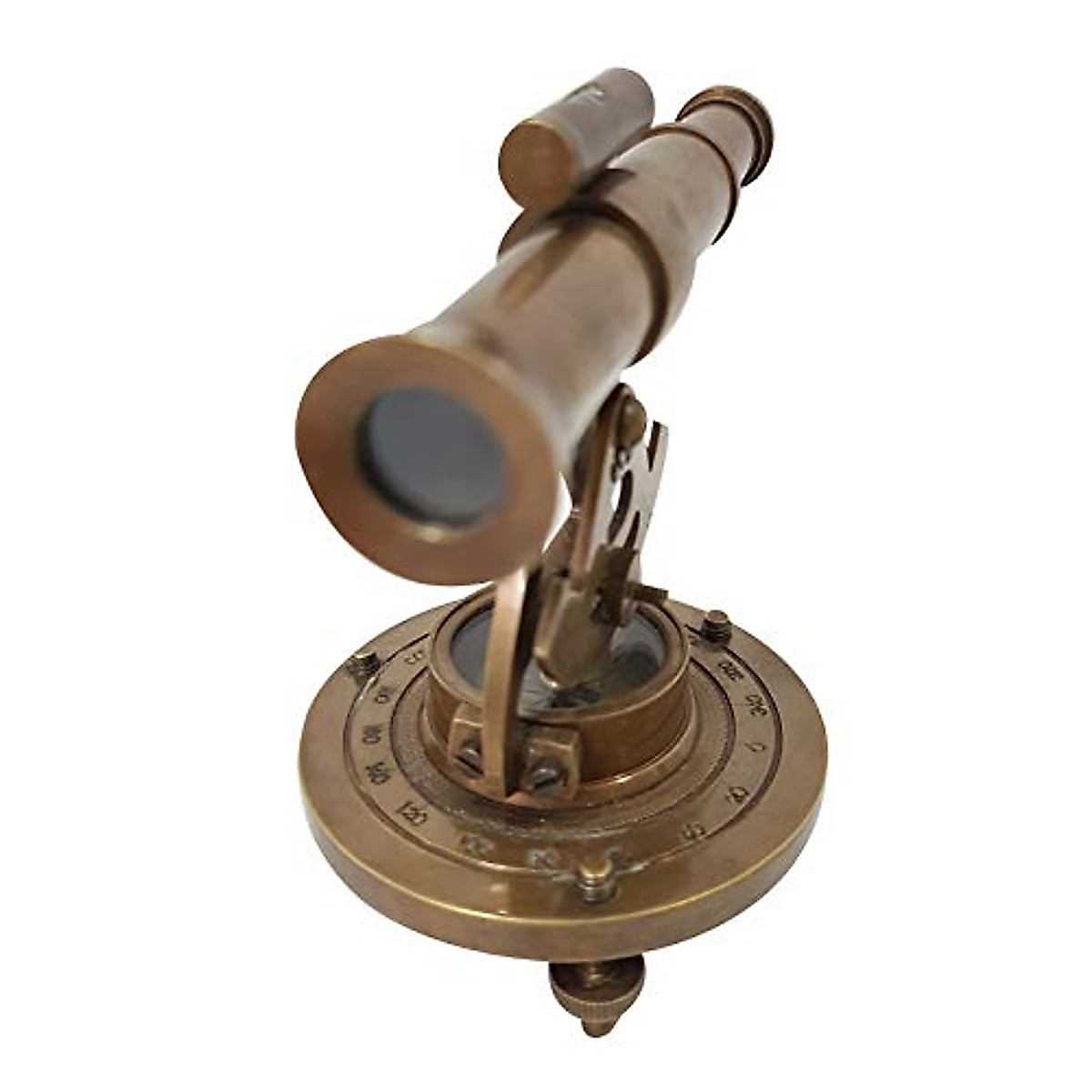 Antique Brass Nautical Alidade Telescope Compass Surveying Theodolite Marine Home/Office Table Decor Antique Survey Transit Telescope Instrument Compass