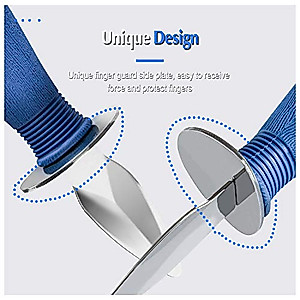 Awxlumv Oyster Knife Shucker Large Handle Seafood Opening Ark Shell, and Other Shellfish Tool Blue 2 Pcs Kit