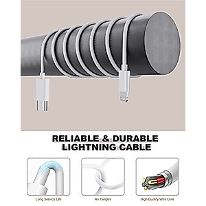 iPhone Fast Charger, 40W Dual USB-C Quick Wall Charger[MFi Certified] 2pack 10FT Extra Long Lightning Cable+Double Port Foldable USBC Apple Charger Fast Charging for iPhone 14/13/12/11/XR/XS/SE/iPad