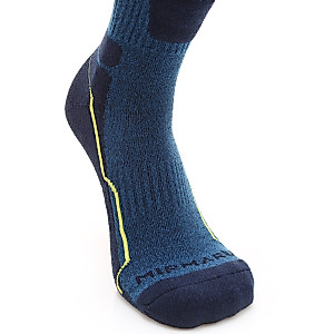 MIRMARU Men's 5 Pairs Hiking Outdoor Trail Running Trekking Moisture Wicking Cushion Crew Socks (M222-LARGE)