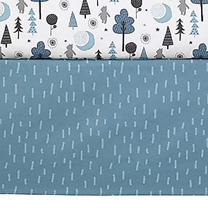 Lambs & Ivy Forever Pooh 3Piece Baby Crib Bedding Set, Blue