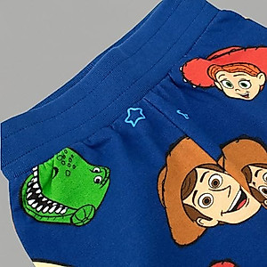 Disney Toy Story Outfit | Boys Sweatshirt and Joggers Co Ord Set | Woody And Buzz Tracksuit For Children | Blue | 3T