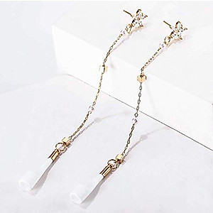 Airpod Earrings Anti Lost Earring Strap for Airpods (Need Ear Hole) Anti Lost Strap for Airpods Pro, Wireless Earhooks Earbuds Earphone Holder Connector, Compatible with Airpods 1 2 3