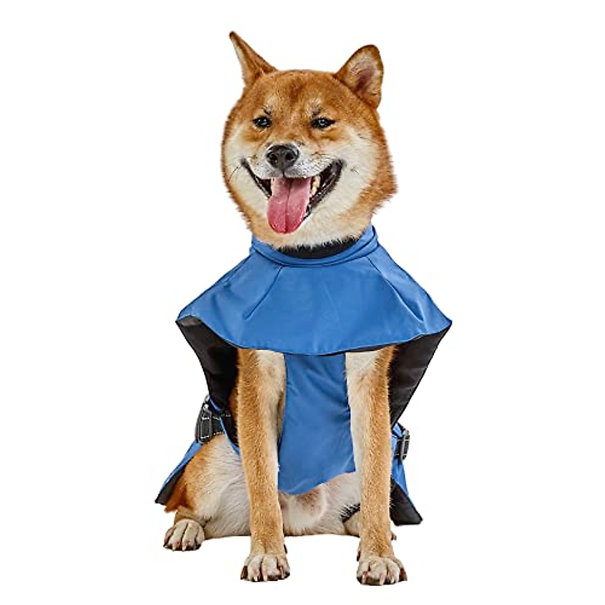 Wantdo Large Dog Padded Rain Jacket Waterproof Warm Winter Jacket Refletive Size 23 Blue