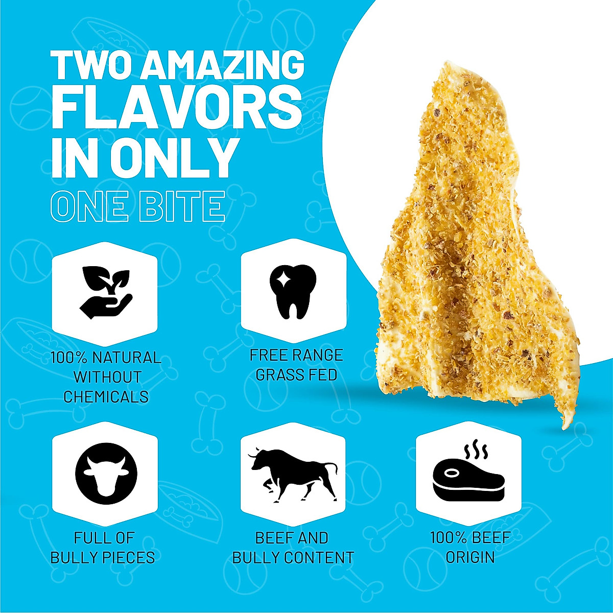 Sitka Farms Bully Dusted Cow Ears for Dogs 20 Count - 100% Natural Premium No Hide Dog Chews for Small, Medium and Large Dogs - Free Range Grass Feed Cattle