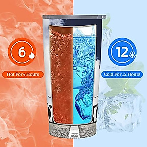 20oz Insulated Tumblers with Lids and Straws Aircraft Plane Stainless Steel Coffee Tumbler Cup Double Wall Vacuum Travel Coffee Mugs for Home, Office, Outdoor