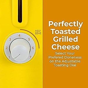 Nostalgia Grilled Cheese Toaster with Easy-Clean Toaster Baskets and Adjustable Toasting Dial with Wide Slots
