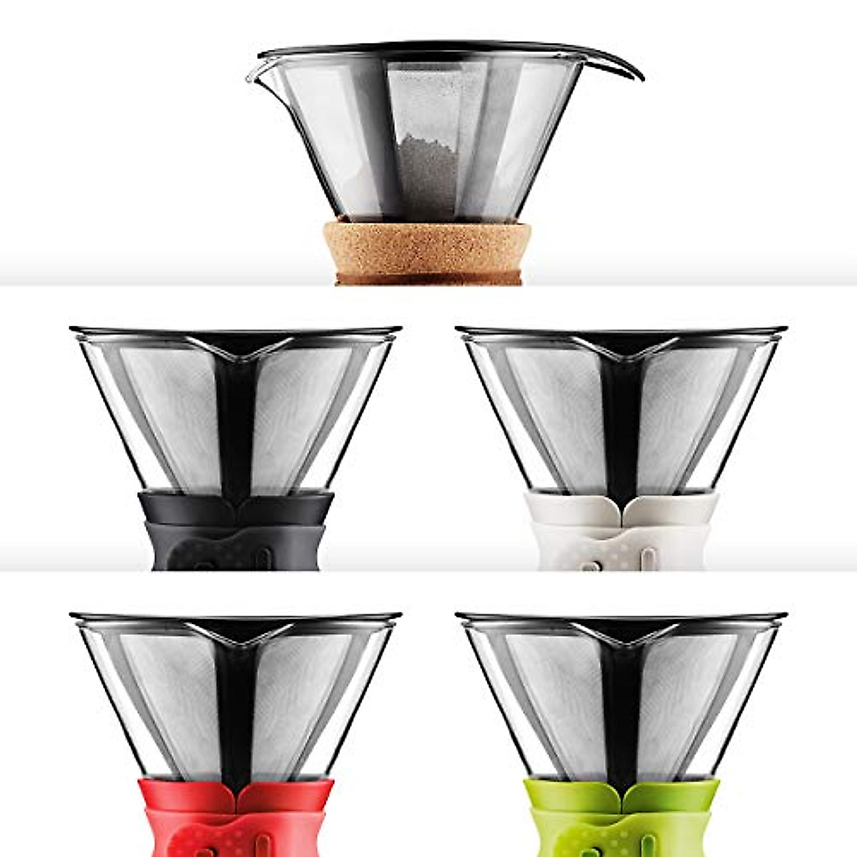 BODUM Pour Over Coffee Maker with Permanent Filter, 51 Ounce, Black