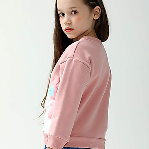 WELAKEN Fleece Unicorn Sweatshirts for Girls Toddler & Kids II Little Girl's Pullover Tops Sweaters & Hoodies 8 Years