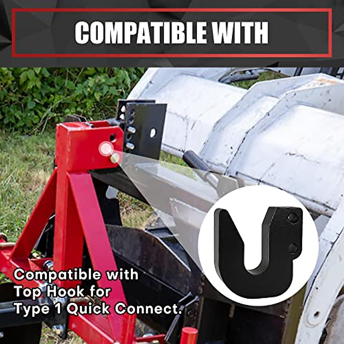 VIAGL Cat 1 Quick Hitch Top Hook Fit for Harbor Freight