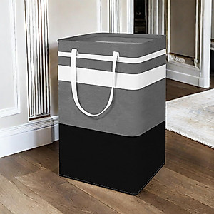 Kewjug 2-Pack Foldable Laundry Basket,Large Laundry Baskets with Handles,Waterproof Laundry Hamper,Collapsible Laundry Hampers for Clothes Organizer 80L (Black&Purple)