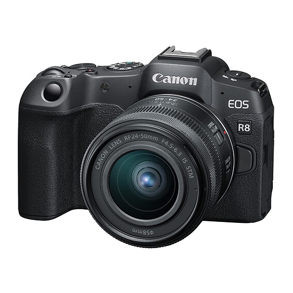 Canon EOS R8 Mirrorless with RF 24-50mm f/4.5-6.3 is STM Lens + 128GB Pro Speed Memory + Case + Tripod -Proffesional Bundle (Renewed)
