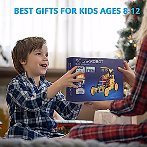AESGOGO STEM Projects for Kids Ages 8-12, Solar Robot Science Kits Building Toys for 9 10 11 13 14 Year Old Teen Boys Girls, Christmas Birthday Gifts for 8-10 12-14 12-16 Kids Boys.