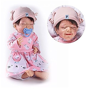 SGTD Reborn Baby Dolls Silicone Full Body, 18 Inch Full Body Silicone Baby Dolls, Handmade Lifelike Best Reborn Dolls, The Best Gift for The Accompany,C