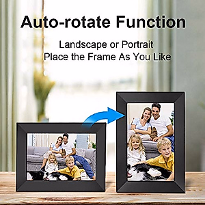BIHIWOIA Digital Picture Frame Digital Photo Frame WiFi,1920 * 1200 IPS Touch Screen,Built-in 16GB Storage, HD Display, Auto-Rotate, Share Photos and Videos via Frameo App