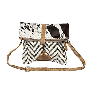 Myra Bag Devious Upcycled Canvas & Cowhide Crossbody Bag S-1339