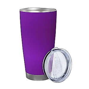 WXZYFP Car cup (single silver rim), can use a straw or drink directly, easy to use.Solid color dark purple