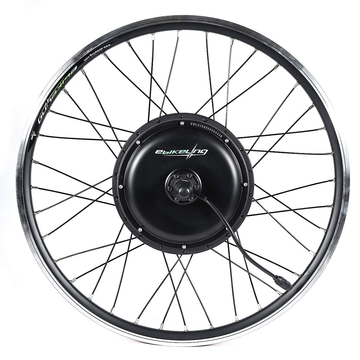 EBIKELING Waterproof Ebike Conversion Kit for Electric Bike 26" Front or Rear Wheel Electric Bicycle Hub Motor Kit, 1500W, Rear/LCD/Thumb