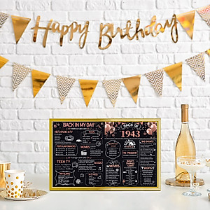 HOMANGA 40th Birthday Card for Women, 40th Birthday Gifts for Women, Jumbo 40th Bday Card For Wife Husband, Unique 40th Anniversary Card, Rose Gold 8x10 Inch