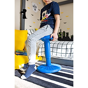Studico ActiveChairs Adjustable Wobble Chair, Flexible Classroom Seating improves Focus, Posture & Helps ADHD/ADD. Classroom Stools, Active Wobble Chairs, Adjusts from 16.65" to 23.75" Ages 13-18 Blue