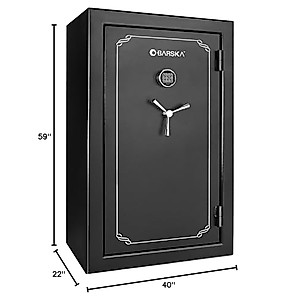 BARSKA Digital Keypad Fireproof Security Long Gun Safe Vault with Lock Out Mode, Silent Mode, Safe Alarm, Low Battery Warning - 19.97 Cu Ft