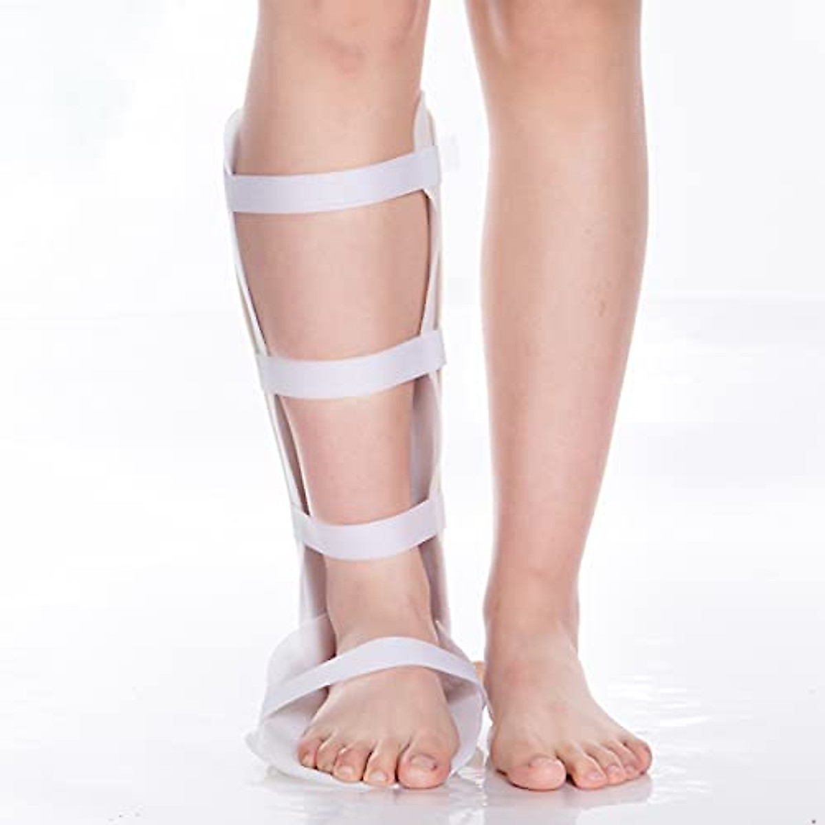 Plantar Fascitis Night Splint, Foot Drop Orthosis Brace Adjustable Elastic Shoes Tongue Ankle Foot Orthosis Easy Use Plastic Lightweight for Arch Support(Right foot)