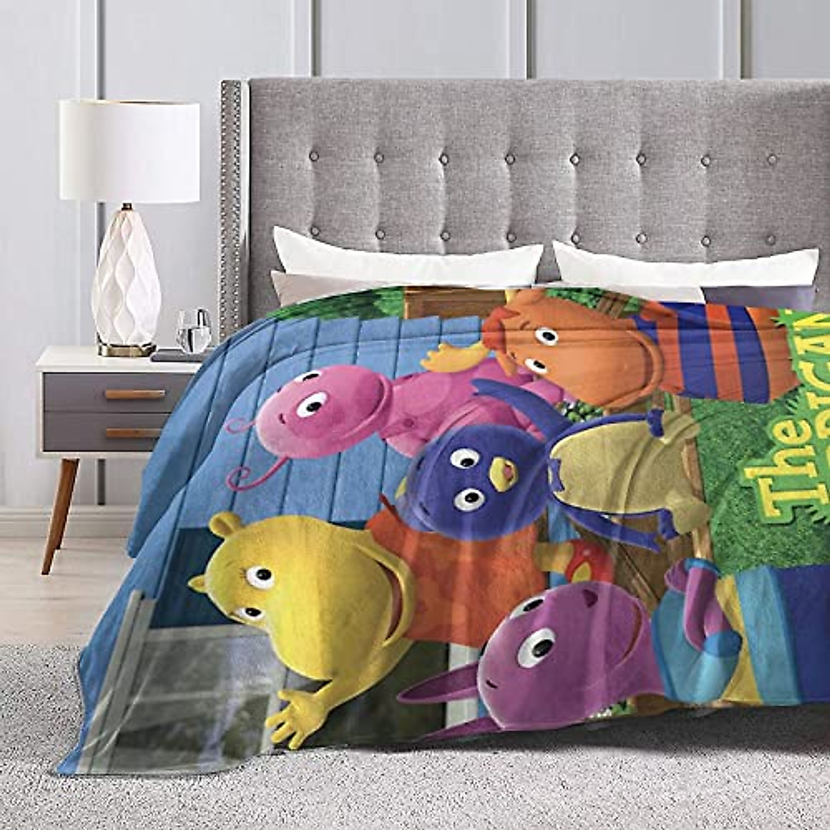Qualet The Backyardi-Gans Ultra-Soft Micro Fleece Blanket Home Decor Throw Lightweight for Couch Bed Sofa 50"X40"