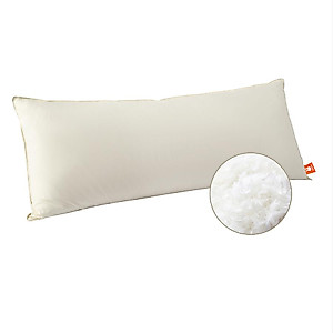 Goose Down Body Pillow Firm Body Pillows for Adults Large Long Hugging Pillow Insert for Side Sleepers, Breathable Full Body Pillow for Bed Sleeping with 100% Organic Cotton Downproof Shell