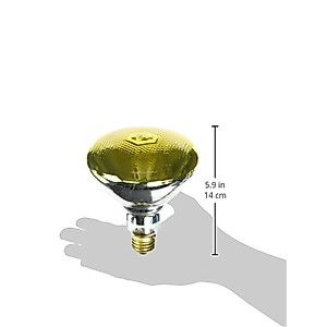 Westinghouse 04409 Yellow 0440900, 100 Watt, 120 Volt Flood BR38 Incandescent Bug Light Bulb, 1 Count (Pack of 1)