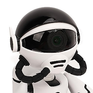 Robot Cameras for Home Security, 1080P Pan Tilt Camera with Phone App, Night Vision, Motion Detection, Auto Tracking, 24 Hour Security Guard, Large Capacity Battery, Powerful Lens