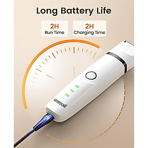 oneisall 2 Speed Paw Trimmer with 3 Blades, Rechargeable Cordless Cat Paw Trimmer Pet Paw Trimmer, Low Noise Cat Hair Trimmer for Dog Cat Pet's Hair Around Paws, Eyes, Ears, Face, Rump