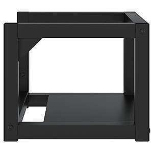 GROSERY Bathroom Fixtures Wall-Mounted Bathroom Washbasin Frame Black 15.7" x 15" x 12.2" Iron,Wall Mounted Washbasin Frame Durable Powder Coated Iron Bathroom Storage Solution with Ample Space