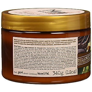 Maui Moisture Smooth & Repair Vanilla Bean Anti-Frizz Hair Butter Treatment, Coconut, 12 Ounce