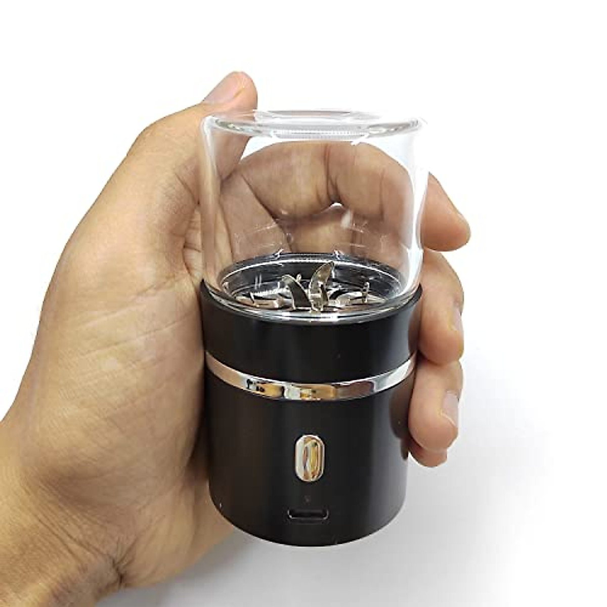 AiTURE Upgraded Mini Electric Grinder Spice Smart Herb 400 mAh with 50ml Jar,Easy to Carry(Grinder)