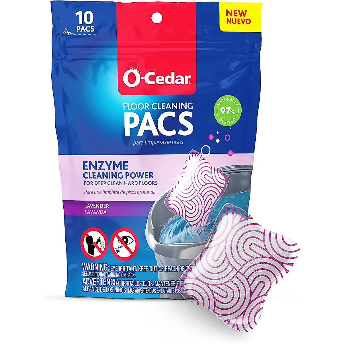 O-Cedar EasyWring Microfiber Spin Mop and Bucket Cleaning System + Lavender Pac (Variety Pack)