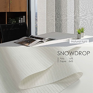 GoDear Design Adjustable Sliding Room Dividers Panel Blinds 45.8"- 86" W x 96" H, Extendable Track Vertical Blinds for Windows Patio Doors, Trimmable Vertical Panel Curtains, Semi Privacy, Snowdrop