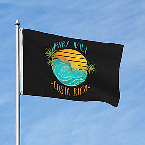 Pura Vida Costa Rica Double Sided Banner 3x5FT Banner Breeze Flag Decorative Flag Garden Flag
