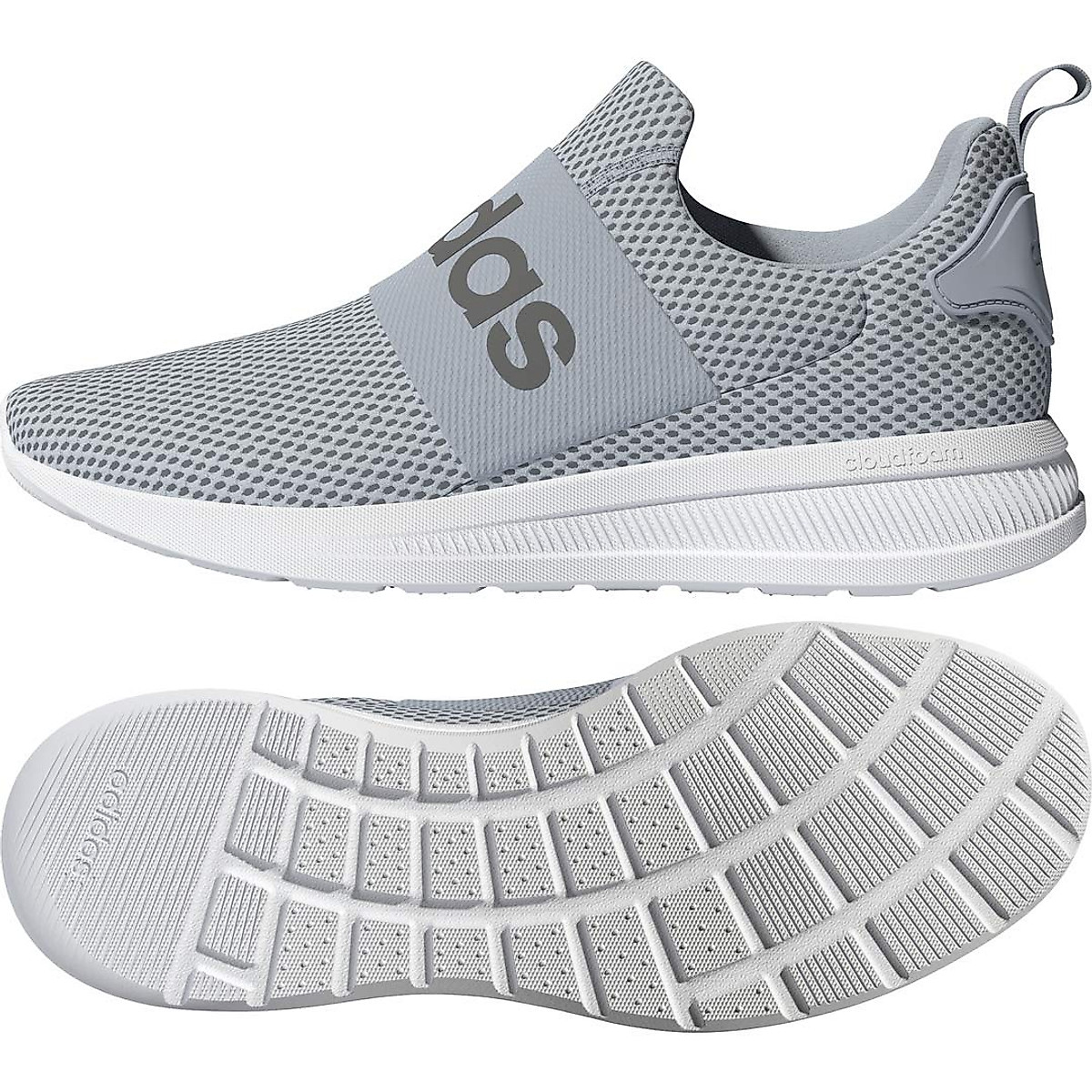 adidas Men's Lite Racer Adapt 4.0 Running Shoes, Halo Silver/Grey/White, 10.5