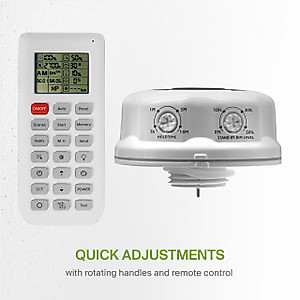 ASD Microwave Motion Sensor for LED Lights with Q-Base | 3PIN 49FT Dim 0-10V IP65 | Compatible with LSB5A, LSB5B, LSB5R, CAN07A, CAN09S, UHB2A, UHB3, UHB5, WHB5A | White