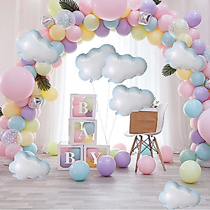 12 Pieces White Cloud Foil Balloons For Baby Shower Boys Girls Birthday Wedding Themed Decoration Party Supplies