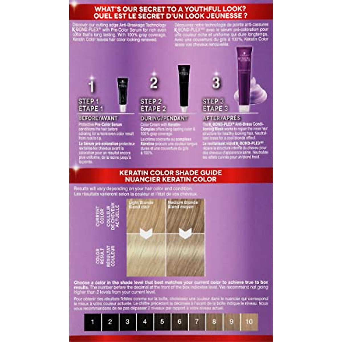 Schwarzkopf Keratin Color Permanent Hair Color Cream, 10.1 Extra Light Ash Blonde, 1 Kit