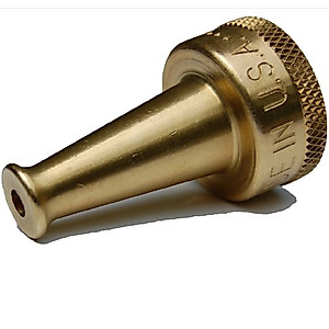 Hose Nozzle ~ Solid Brass ~ Adjustable Spray Patterns ~ Made in USA ~ with Bonus High Pressure Sweeper Nozzle