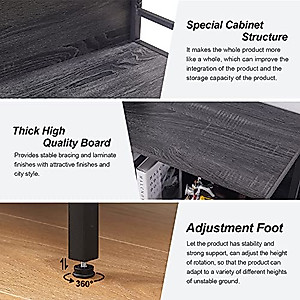 HOMISSUE Bookshelf, 6-Tier Bookshelf, Rustic Wood Metal Bookshelves and Bookcases, Freestanding Open Book Shelf, Industrial Tall Bookcase for Home Office, Living Room and Bedroom, Vintage Grey