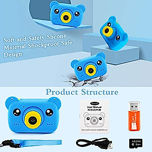 AILEHO Kids Camera for Kids-Kids Digital Camera-Kids Video Camera-2" Screen 1080p Children Digital Camera-Video Recorder-Kids Camcorder-Toddler Camera w/8G SD Card for Birthday Gift and Christmas Toy
