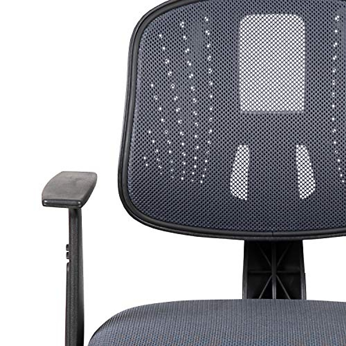 Flash Furniture Flash Fundamentals Mid-Back Gray Mesh Swivel Task Office Chair with Pivot Back and Arms