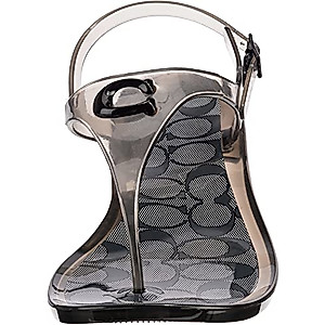 COACH Women's Natalee Jelly Sandals Black Rubber 8 B - Medium